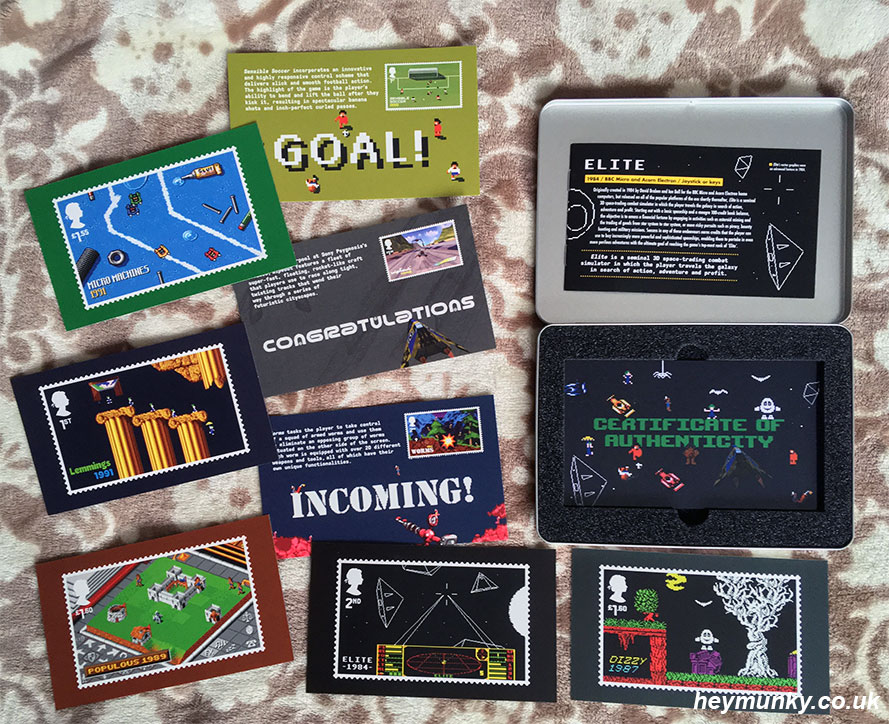 Royal Mail Video Games stamps - Hey Munky!